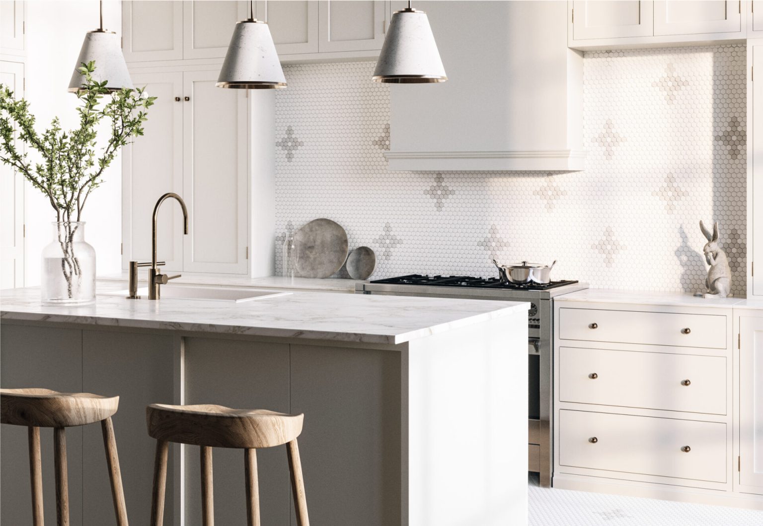 Mini Hexagon Floret matt - DUNIN